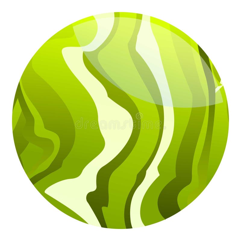 Green Circle Icon Cartoon Vector. Drop Ball Stock Vector - Illustration ...