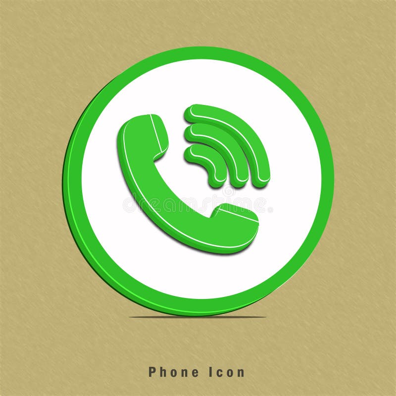 Green Circle Line Mobile Phone Icon Logo Clip Art Vector 3d Stock ...