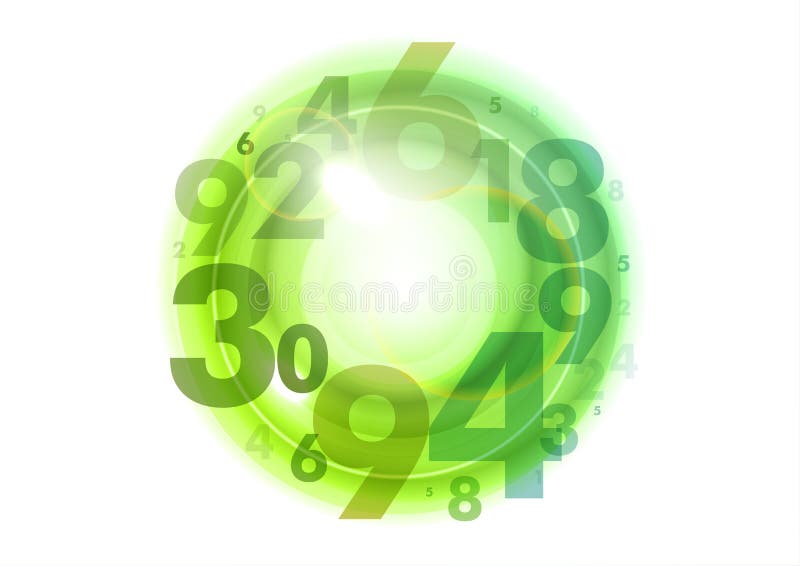 Green Numbers Icons Set [01] Stock Illustration - Illustration of ball ...