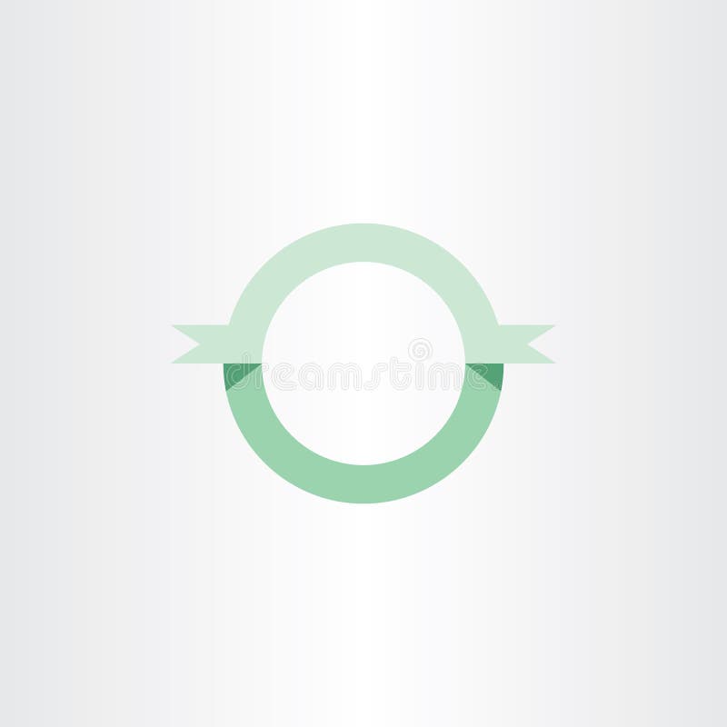Green Circle Ribbon Banner Icon Stock Vector - Illustration of artwork ...