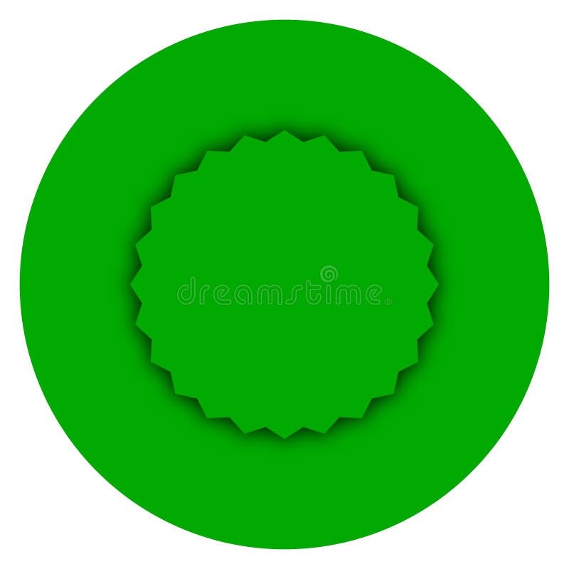 Green Circle Shape Label for Website Graphics Stock Illustration ...