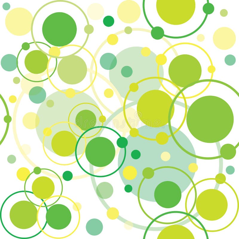 Green Circles and Dots Pattern Stock Illustration - Illustration of ...