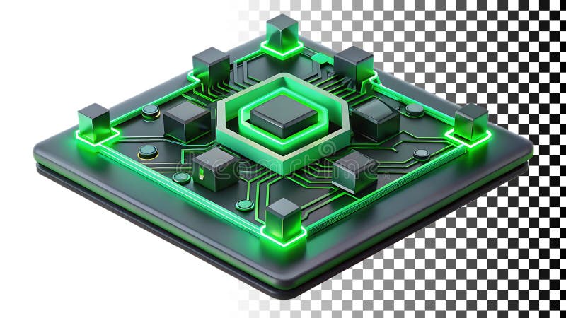Green Circuit Board Chip, Tech Component for Electronics Png ...