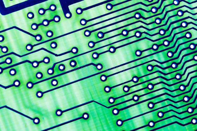 Green Circuit Board Close Up. Stock Photo - Image of electricity ...