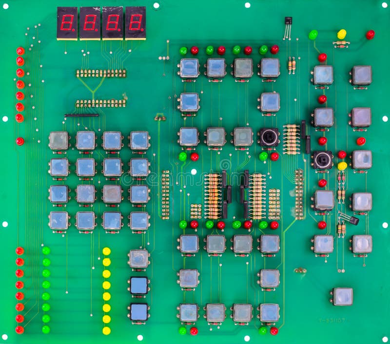 Green Circuit Board of Computer Stock Photo - Image of abstract, macro ...