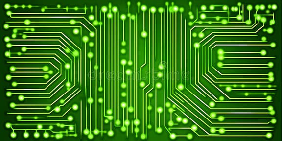 Green Circuit Board Pattern Stock Illustration - Illustration of ...