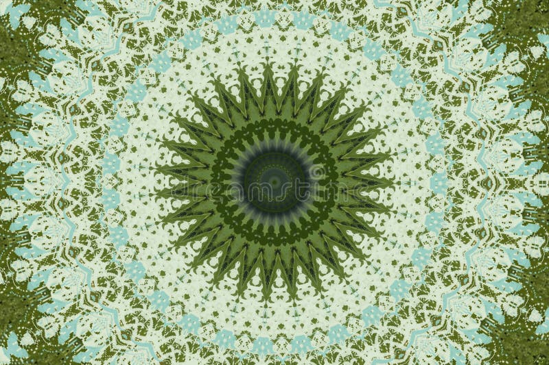 Green Circular Ethnic Ornament Stock Illustration - Illustration of ...