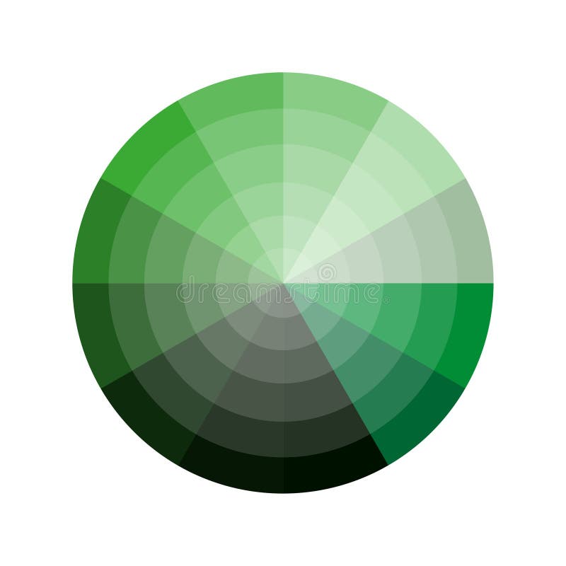 Green Circular Palette. Gradient Circle Background. Graphic Element ...