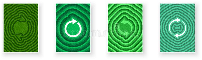Green Circular Refresh Arrow Icons Stock Vector - Illustration of ...