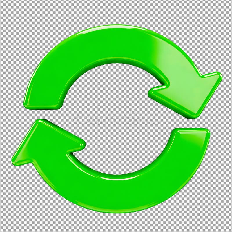 Green Circular Refresh Arrows Icon Stock Illustration - Illustration of ...
