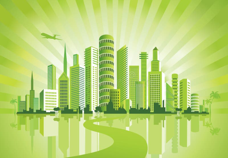 Green City. stock vector. Illustration of metropolis - 20464605