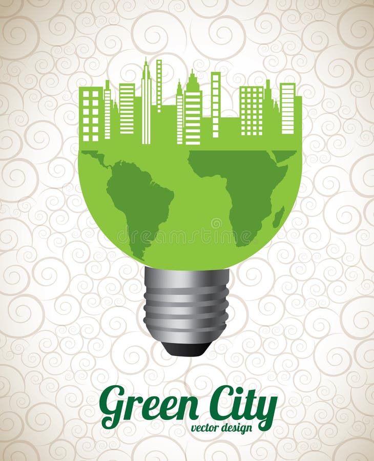 Go green city concept stock vector. Illustration of buildings - 30022916