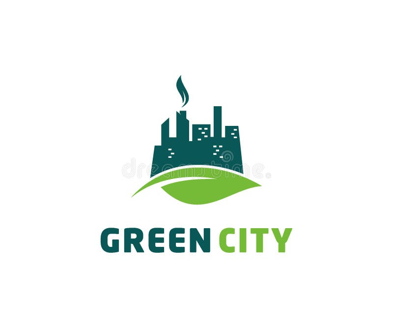 Green City Logo Design Concept Vector, Manufacture Logo Template Stock ...