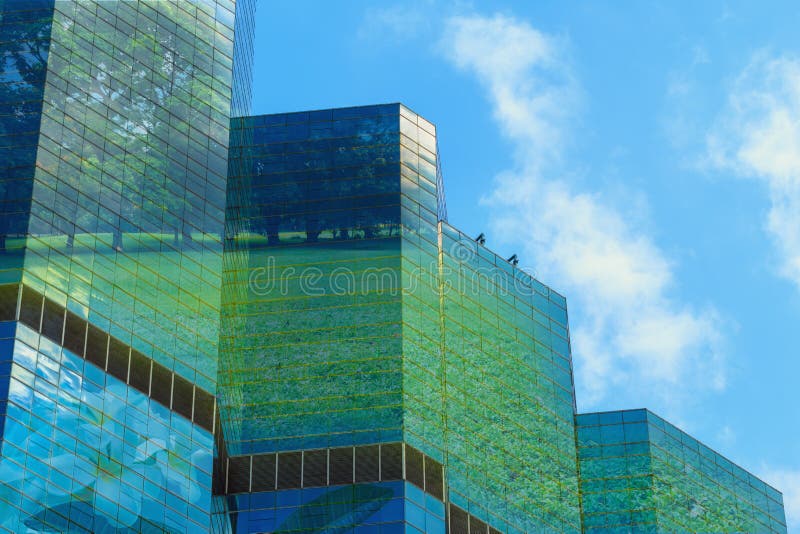 Bullet Building Alone Green Editorial Stock Photo - Image of reflection ...