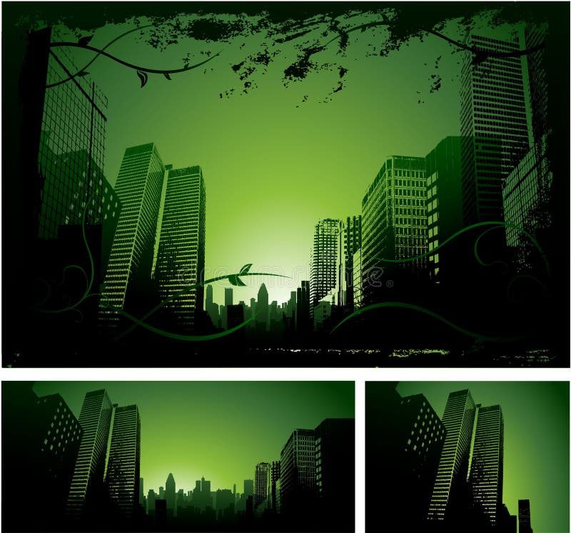 Green city design stock vector. Illustration of district - 14478966
