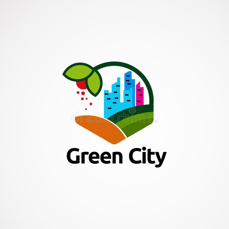 Green City Logo Designs Concept , Icon, Element, and Template Stock ...