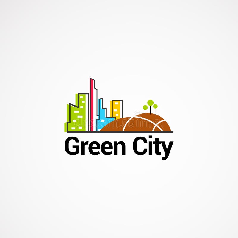 Green City Logo Designs, Icon, Element, and Template for Business Stock ...