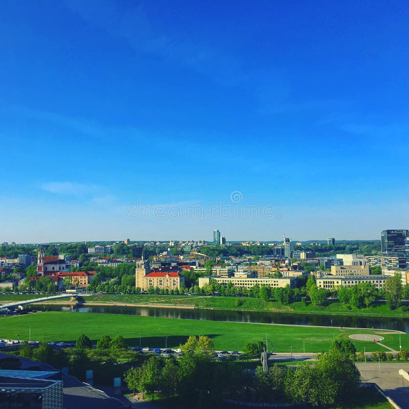 Green city stock photo. Image of vilnius, city, green - 144810504