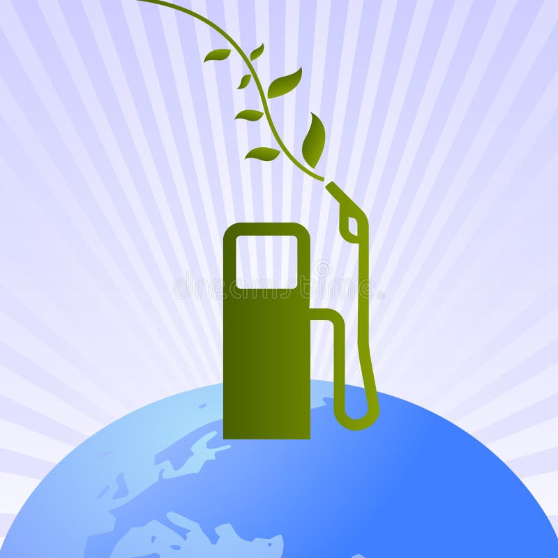 Green Clean Fuel Pump on World Stock Vector - Illustration of ...