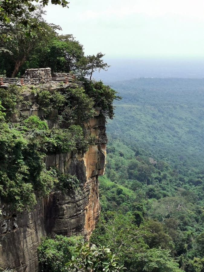 Green Cliff, Green Forest, High View From Mountain Stock Image - Image ...