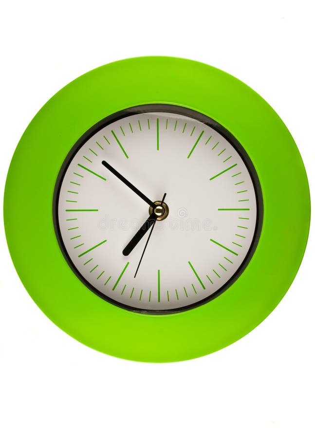 Green Clock stock image. Image of appointment, macro - 13808631
