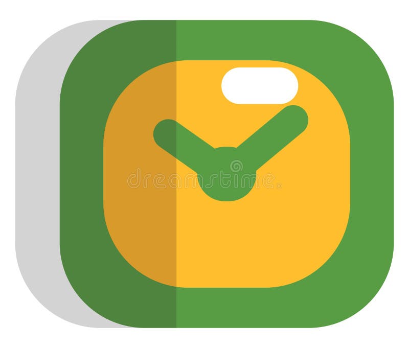 Green stopwatch, icon stock vector. Illustration of graphic - 262386558