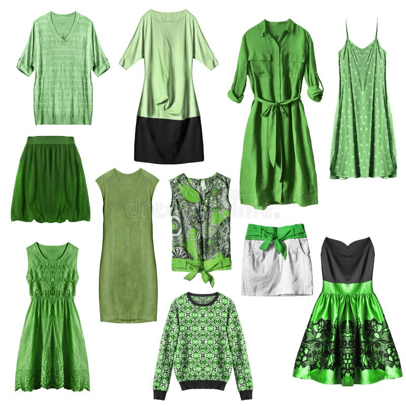 Green clothes isolated stock image. Image of dressing - 98067359