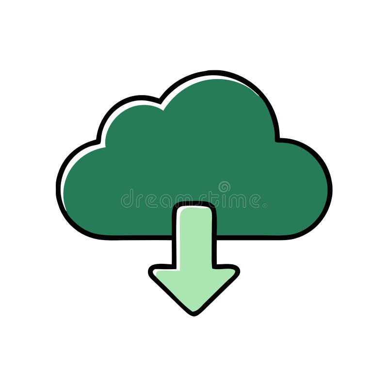 Green Cloud Download Vector for Technology Applications and Cloud ...
