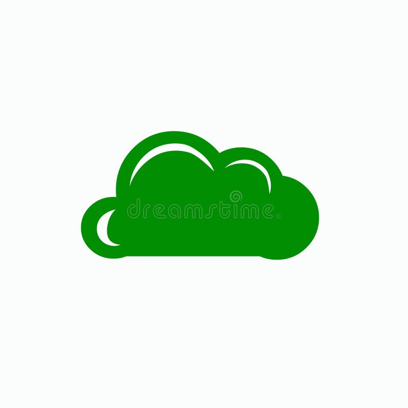 Green Cloud Logo Icon Vector Illustration Stock Vector - Illustration ...