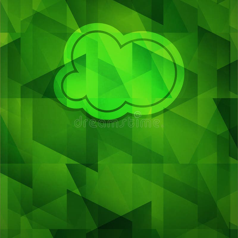 Green cloud stock vector. Illustration of color, message - 34954283