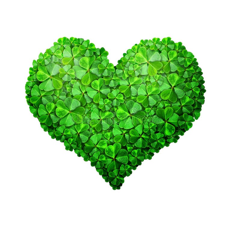Green Clove Heart stock photo. Image of three, hope, gift - 28847256