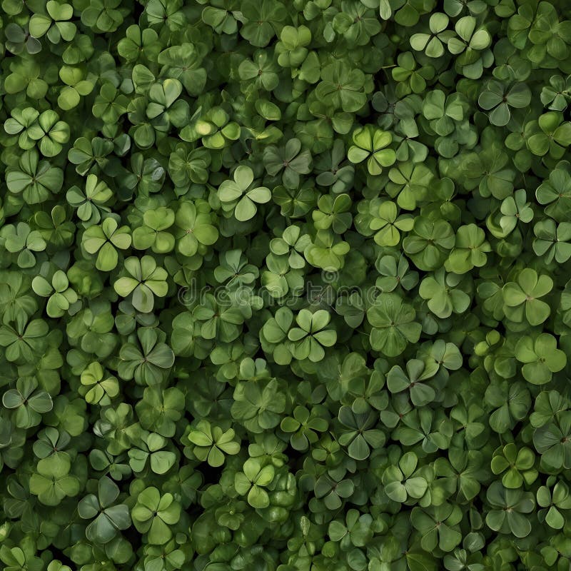 Many Green Irish Clover Shamrock Luck Pattern Stock Illustration ...