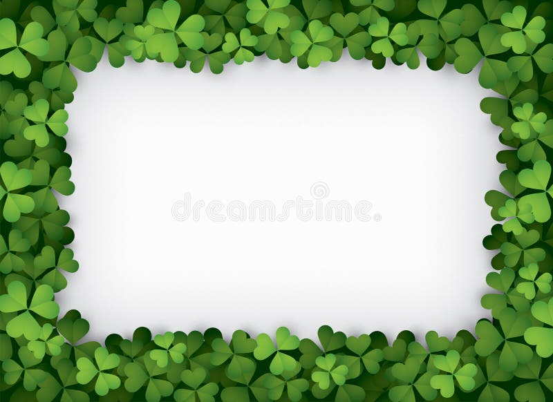 Green clover border stock vector. Illustration of green - 50081812