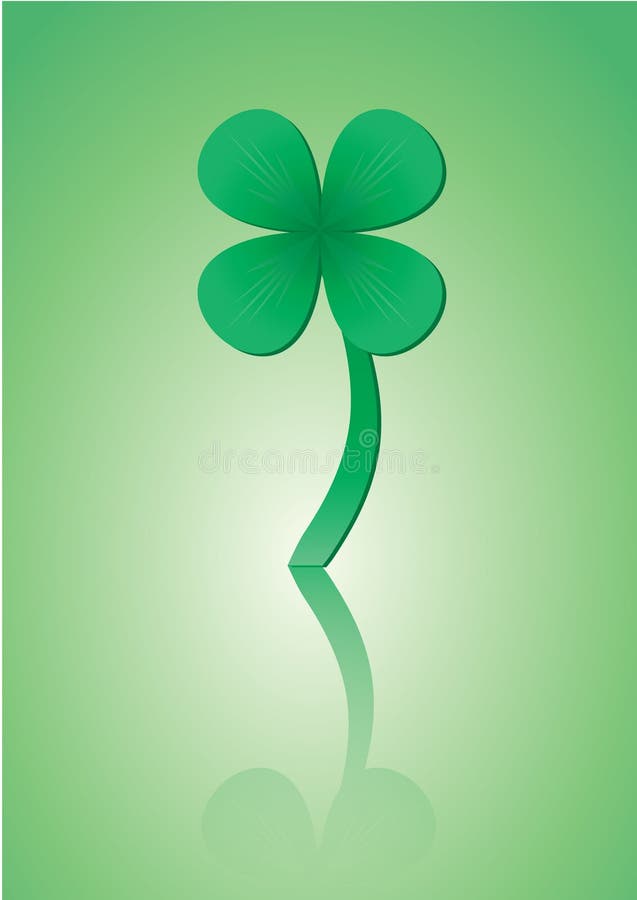 Green clover emblem stock vector. Illustration of leaf - 12457008