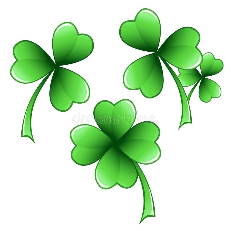 Clover leaves set stock vector. Illustration of objects - 109545664