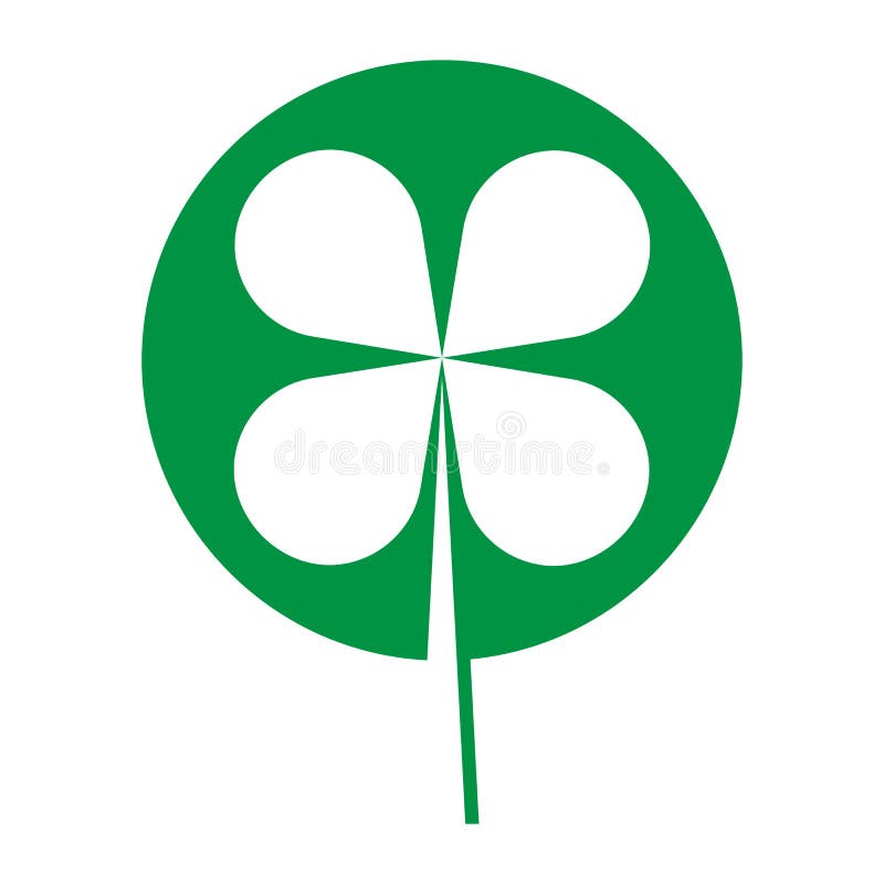 Green Clover Leaf Icon Template Design Stock Vector - Illustration of ...