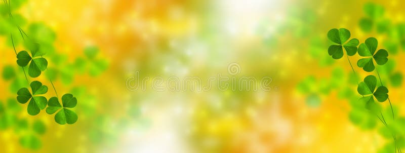 Green Clover Leaves on a Background Summer Landscape Stock Photo ...