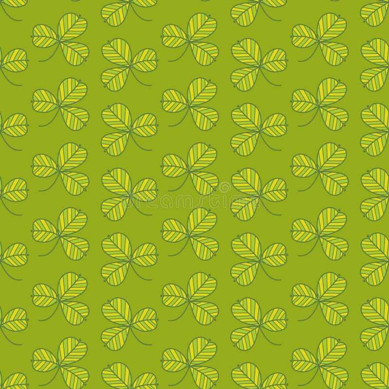 Green clover pattern stock vector. Illustration of pattern - 28354533