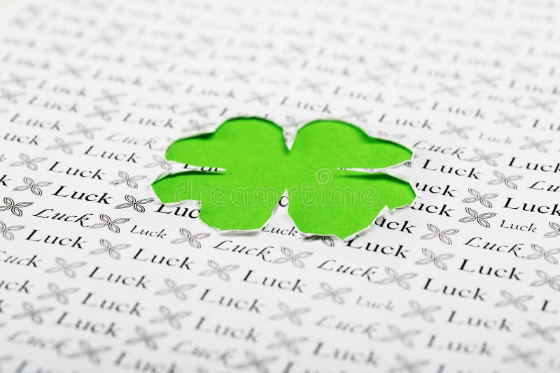 Green Clover Shape and Paper Background Stock Image - Image of concept ...