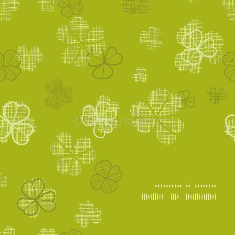 Green Clover Textile Texture Frame Corner Pattern Stock Vector ...
