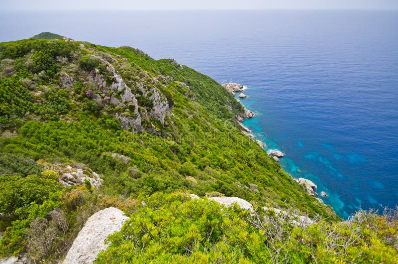 Green Coast in Mediterranean Country Stock Photo - Image of greece ...