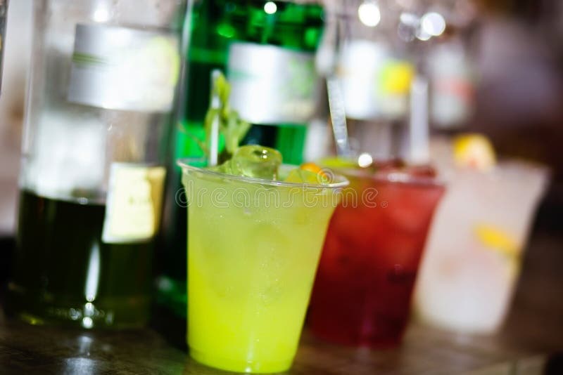 Green cocktail on a bar stock image. Image of alcohol - 70383773