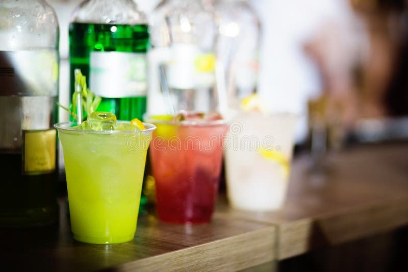 Green cocktail on a bar stock photo. Image of flavors - 70383796
