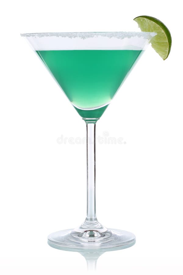 Green Martini Cocktails in Glasses in a Bar Stock Photo - Image of ...