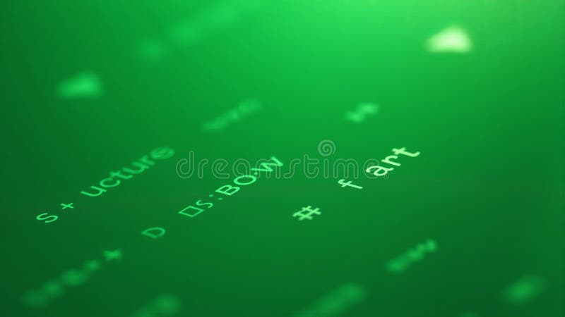 Green Code Abstract Background with Text Stock Photo - Image of ...