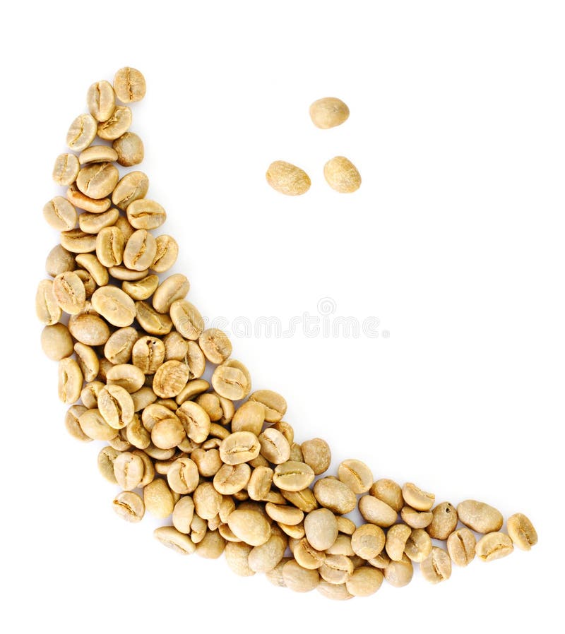 Moon Coffee Beans Isolated White Stock Photos - Free & Royalty-Free ...