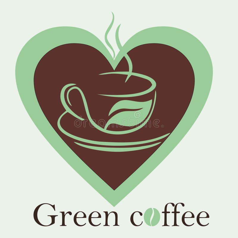 Green Coffee - Logo for a Cafe. Vector. Stock Vector - Illustration of ...