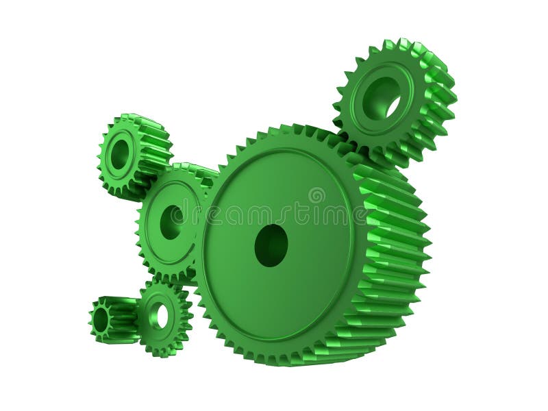 Green cogs stock illustration. Illustration of gearshift - 14629661