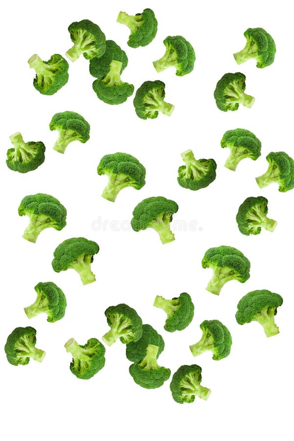 Green Coliflor on White Background Stock Photo - Image of healthy ...