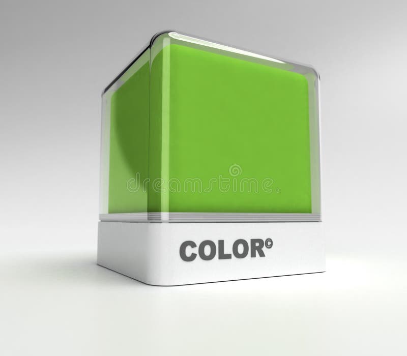 Green color block stock illustration. Illustration of sampler - 62586870